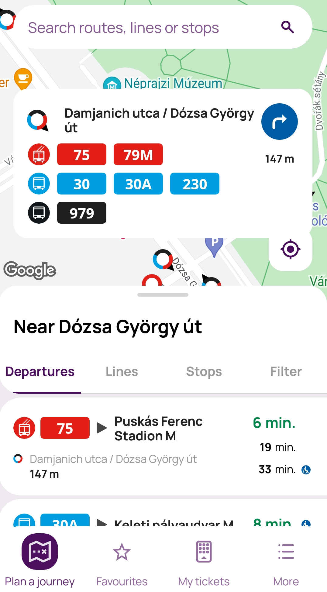 What is Budapest public transport app?